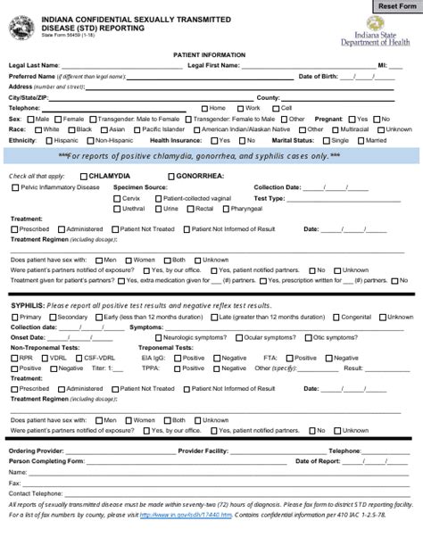 Fillable Blank Std Test Results Form Printable Forms Free Online