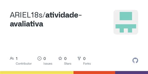 Github Ariel S Atividade Avaliativa