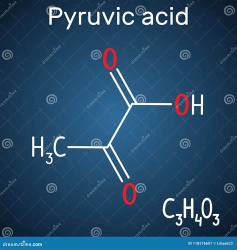 Pyruvic Acid Pyruvate Molecule It Is The Simplest Of The Alph Cartoon Vector Cartoondealer