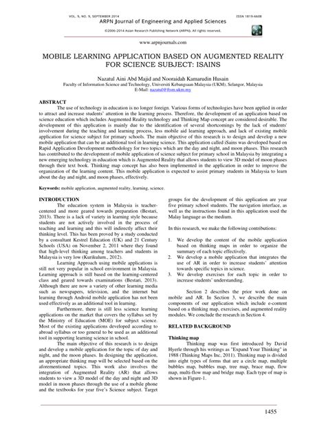 Pdf Mobile Learning Application Based On Augmented Reality For
