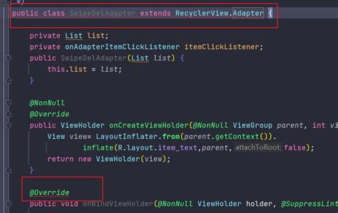 错误 Xxxadapter不是抽象的 并且未覆盖adapter中的抽象方法onbindviewholderviewholderint