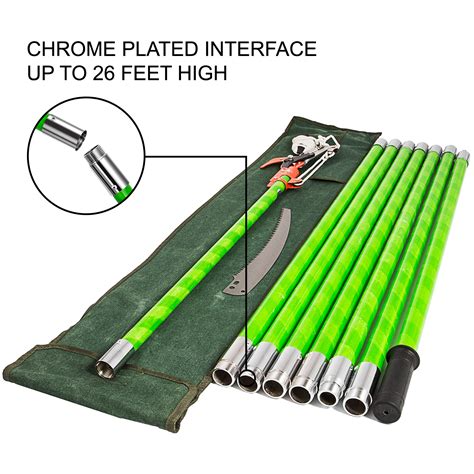 26ft Tree Pruner Pole Saw Tree Trimmer Saw Telescopic Tree Saw Shipping VEVOR US