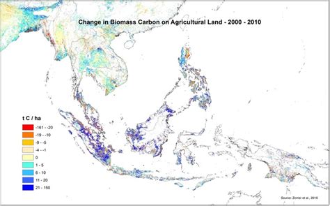 South East Asia Indonesia Biomass Carbon On Agricultural Land 2000