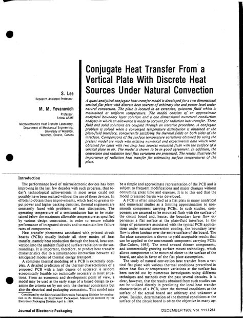 Pdf Models Of Laminar Natural Convection From Vertical And Horizontal