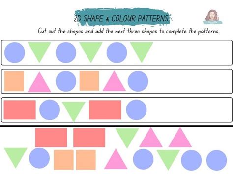 2d Shape Repeating Patterns Teaching Resources