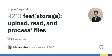 Featstorage Upload Read And Process Files · Issue 213 · Angular