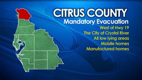 Citrus County Evacuation Mandatory For Certain Residents