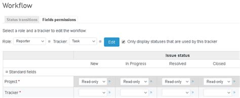 Set Tracker Workflow Redmine Help And Support