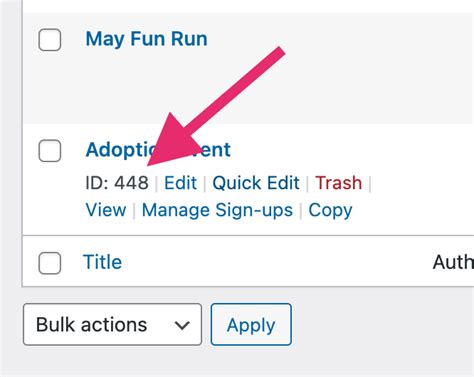 Signupsheet Shortcode — Sign Up Sheets Wordpress Plugin Signup