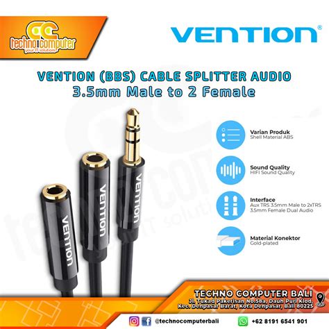 Vention Kabel Splitter Audio Mm Male To Female Bbs M