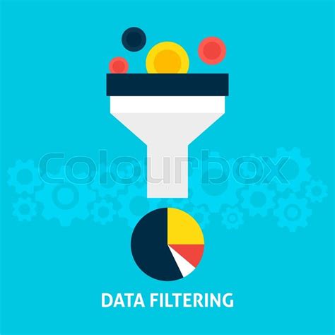 Data Filtering Flat Style Concept Stock Vector Colourbox