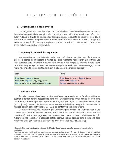 Guia De Estilo De Código Pdf
