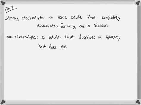 Solved Explain The Difference Between A Strong Electrolyte Solution And A Nonelectrolyte