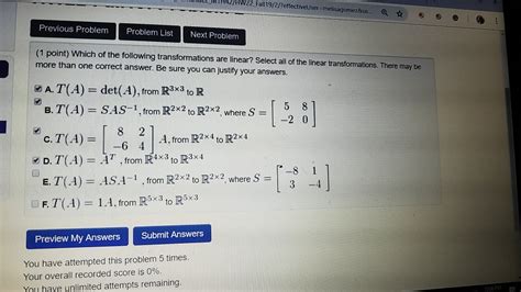 Solved Hw22 Fali19 Problem 1 Previous Problem Problem List