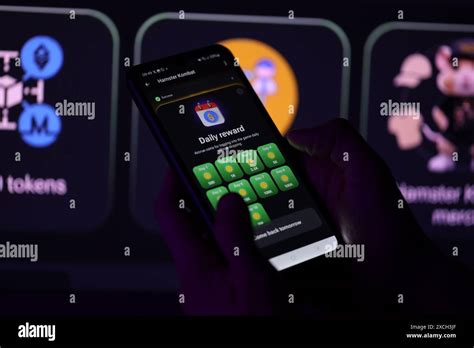 Kyiv Ukraine April 20 2024 Hamster Kombat Telegram Bot On