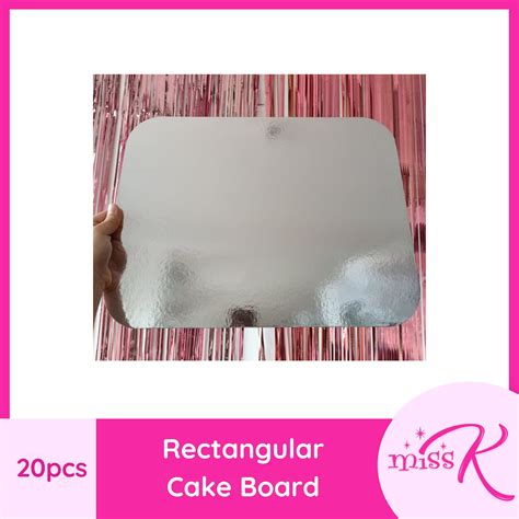 Rectangular Cake Board Silver Rectangle Cake Board 20pcs Per Pack