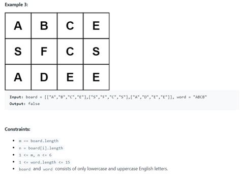 Solved Given An M X N Grid Of Characters Board And A String