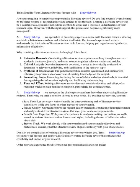 Literature Review Table Format Pdf Systematic Review Meta Analysis