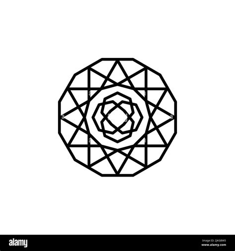 Circle Pattern Abstract Geometric Design Elements Line Style Design Simple Design Editable