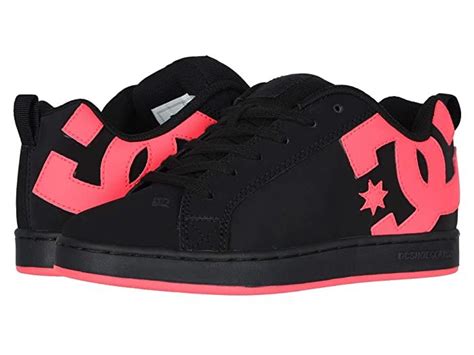Womens Dc Court Graffik W Swag Shoes Casual Shoes Black Hot Pink