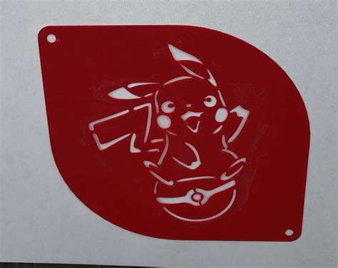 Stl File Pikachu Stencil 🐉 ・3d Printer Model To Download・cults