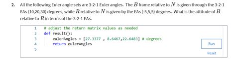 All The Following Euler Angle Sets Are 3 2 1 ﻿euler
