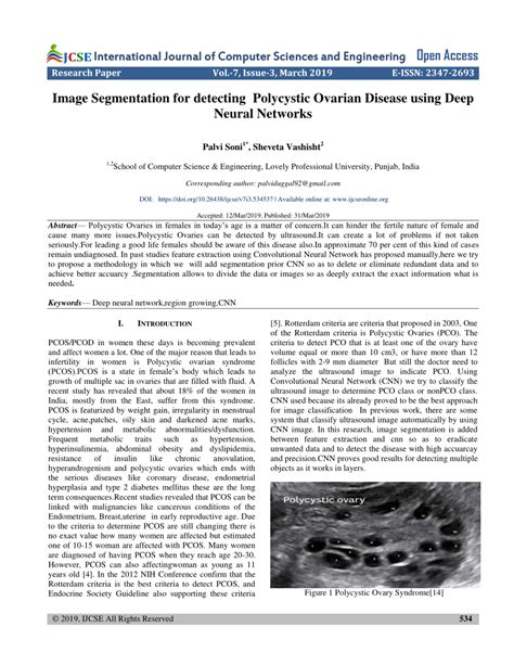 Pdf Image Segmentation For Detecting Polycystic Ovarian Disease Using Deep Neural Networks
