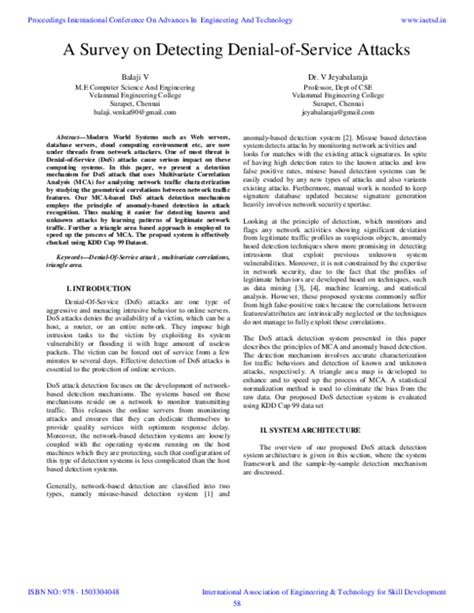 Pdf Iaetsd A Survey On Detecting Denial Of Service Attacks