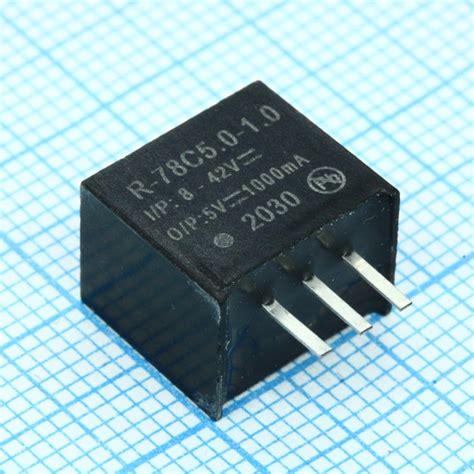 R 78c5 0 1 0 Преобразователь Dc Dc на печатную плату вход 5В выход 5В 1a 5Вт 3 Pin Sip туба