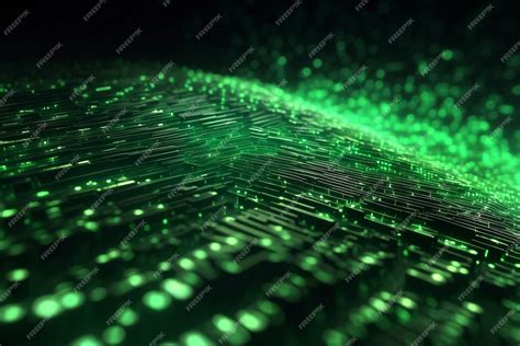 Premium Photo Matrix Style Binary Code Digital Background With Falling Numbers