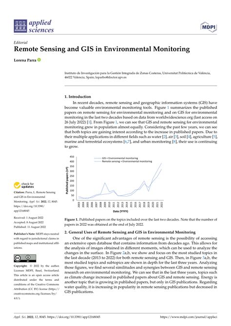 Pdf Remote Sensing And Gis In Environmental Monitoring