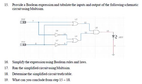 Solved 15 Provide A Boolean Expression And Tabulate The