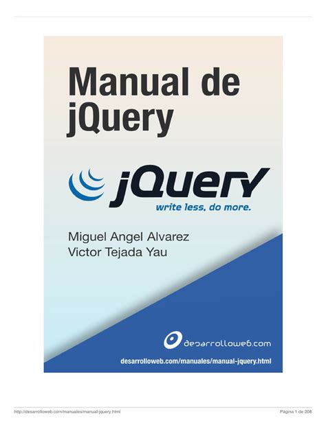 Manual De Jquery Pdf J Query Script Java