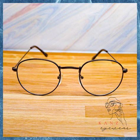 Jual Kaca Mata Normal Non Minus Pria Wanita Bulat Bening Fashion Cowok