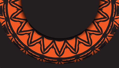 오렌지 패턴의 블랙 컬러의 엽서의 고급스러운 디자인 텍스트 및 추상 장식을 위한 공간이 있는 초대 장카드 디자인 0명에 대한 스톡 벡터 아트 및 기타 이미지 Istock