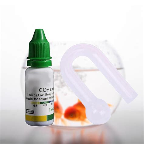 Co2 Indicator Solution 15ml Glass Drop Checker For Aquarium Keep Co2