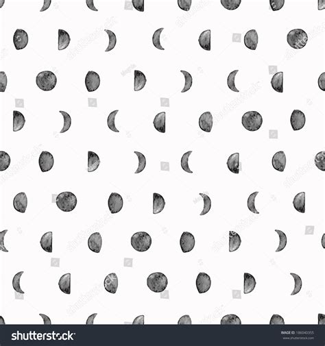 Seamless Moon Phase Pattern Vector Illustration Shutterstock