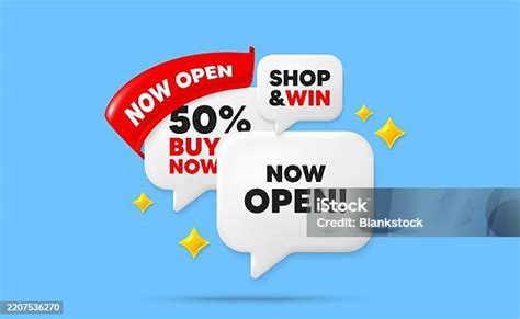 이제 태그를 엽니다 프로모션 새로운 사업 표지판 리본 말풍선 벡터 3차원 형태에 대한 스톡 벡터 아트 및 기타 이미지 3차원 형태 고급 광고 Istock