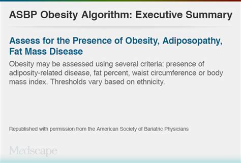 Treating Obesity New Algorithm