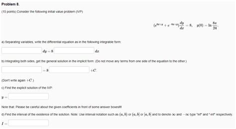Solved Problem 8 15 Points Consider The Following Initial