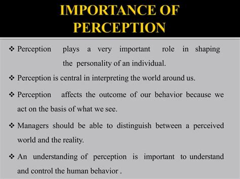 Perception Meaning Definition Stages Factors Pptx