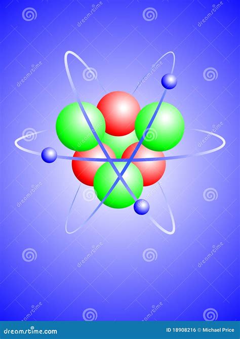 A Illustration Of A Lithium Atom Stock Vector Illustration Of Backdrop Proton 18908216