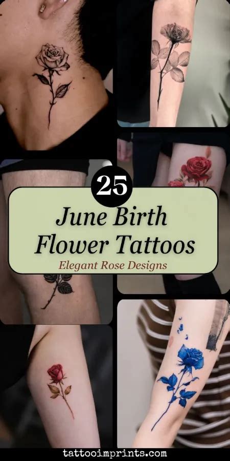 25 Eye Catching June Birth Flower Tattoo Designs To Inspire Your Next