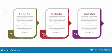 Minimalist Modern Steps Infographic Text Presentation Template Stock Vector Illustration Of