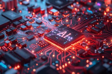 Circuit Board CPU Or GPU Processor Microchip Starting Artificial