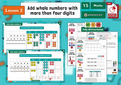 Year 5 Addition And Subtraction Add Whole Numbers With More Than Four Digits Lesson 2