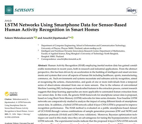 Is 2021 233 Lstm Networks Using Smartphone Data For Sensor Based