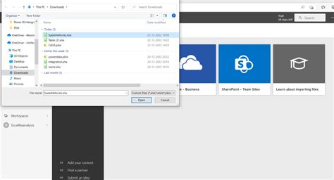 Power Bi How To Create A Report Using Excel Data In Workspace
