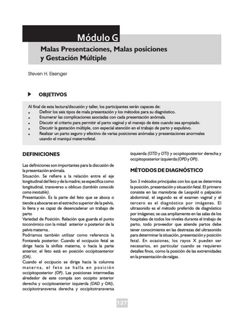 Modulo G Pdf Parto El Embarazo