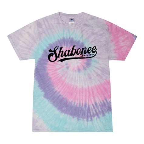 Shabonee Retro Script Tie Dye ~ Shabonee Elementary School ~ Youth And A Humankind
